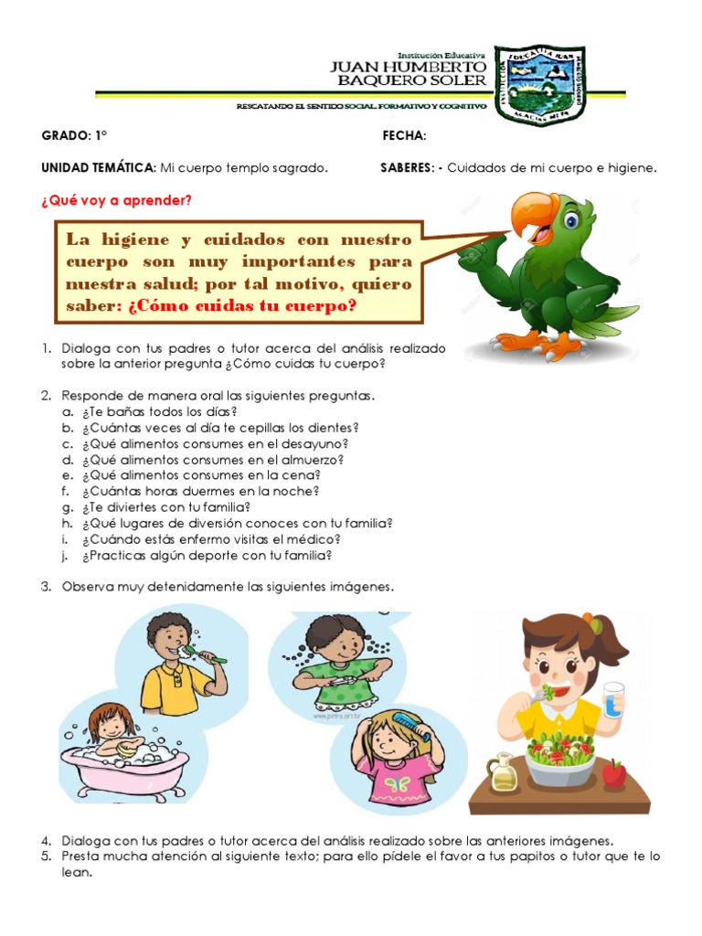 Cuidados del Cuerpo para Niños | PDF | Salud y bienestar | Medicina