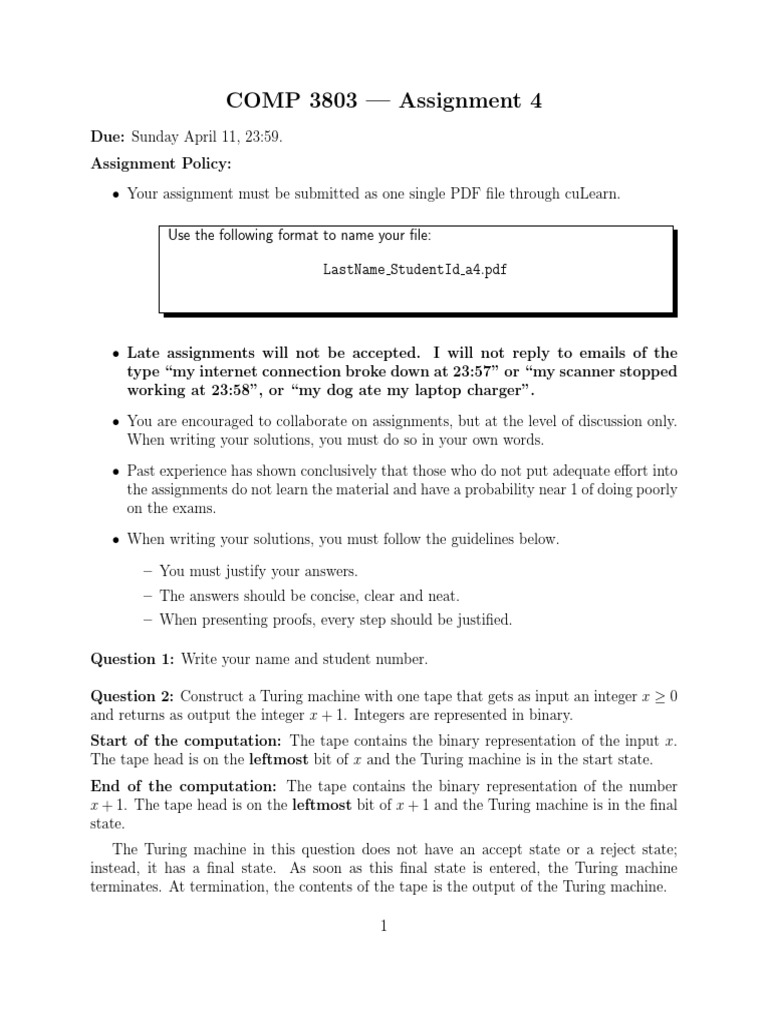 COMP 3803 - Assignment 4 | PDF | String (Computer Science) | Applied Mathematics