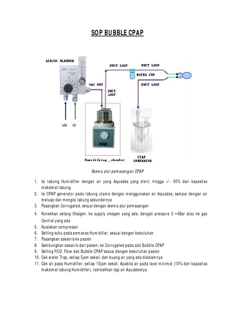 Prosedur Pemasangan Bubble CPAP | PDF