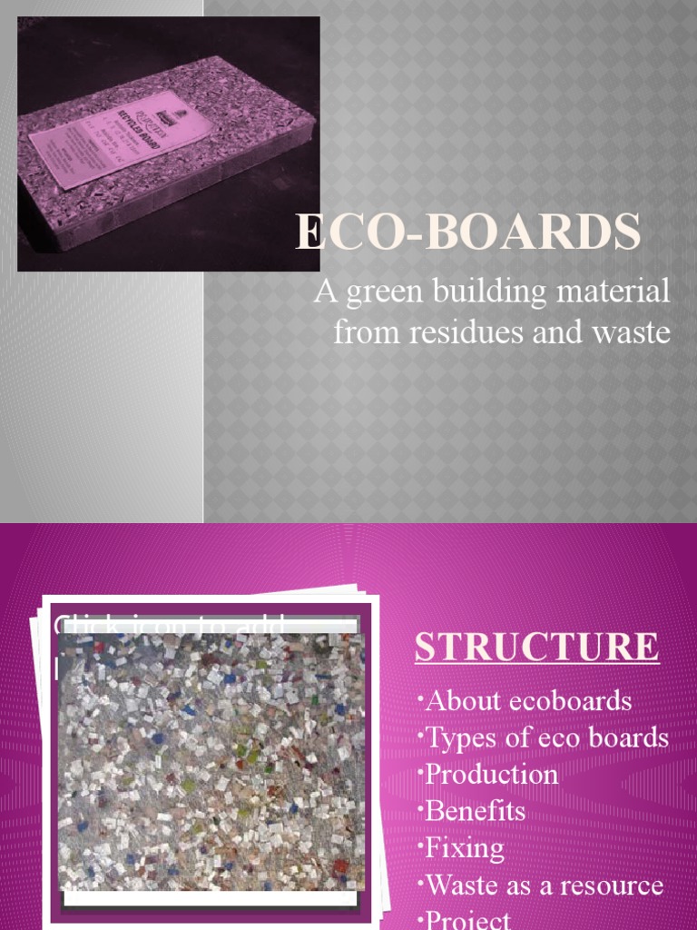 Eco-Boards: A Green Building Material From Residues and Waste | PDF ...