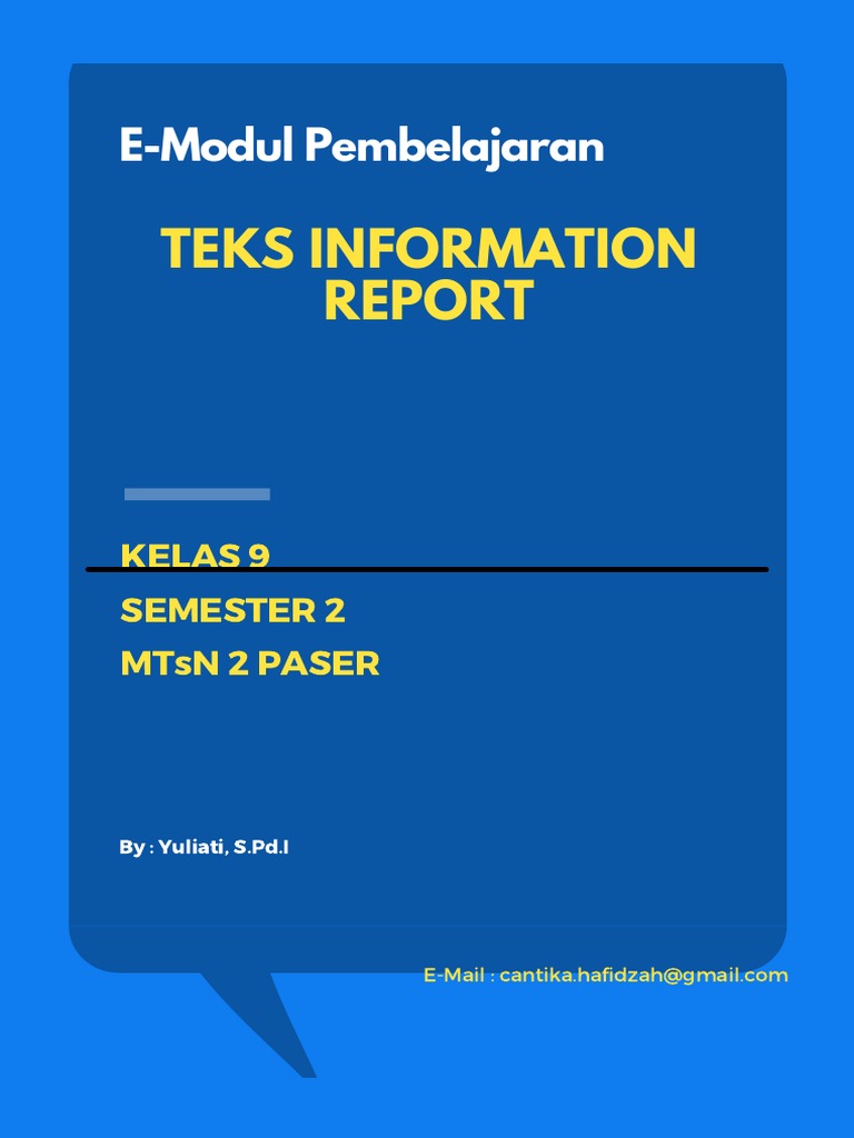 E-Modul Report Text | PDF