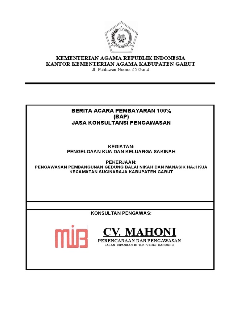 BAP PWS MTSN Cibatu | PDF