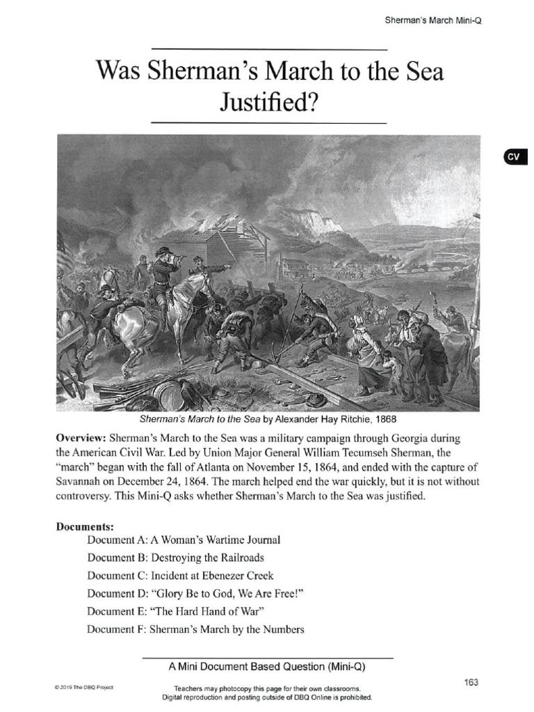 Was Shermans March To The Sea Justified CV | PDF