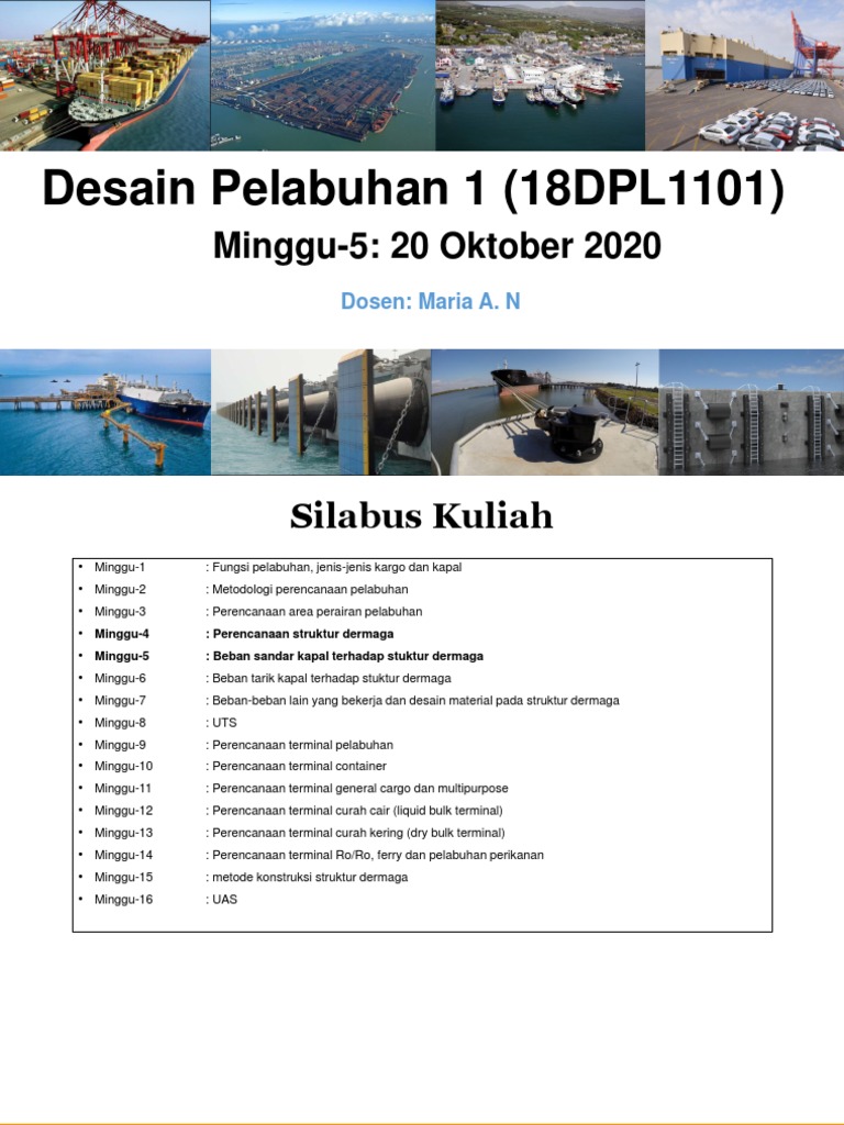 Kuliah 5 Desain Pelabuhan 1 | PDF | Ships | Watercraft