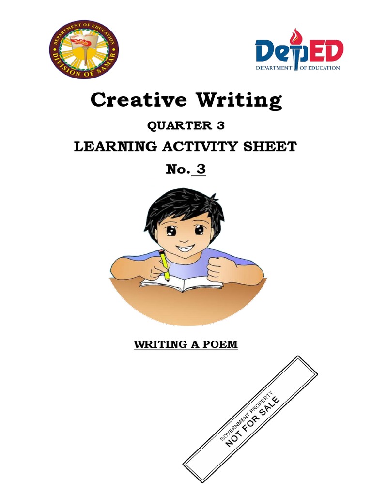 Creative Writing: Learning Activity Sheet No. 3 | PDF | Metre (Poetry ...