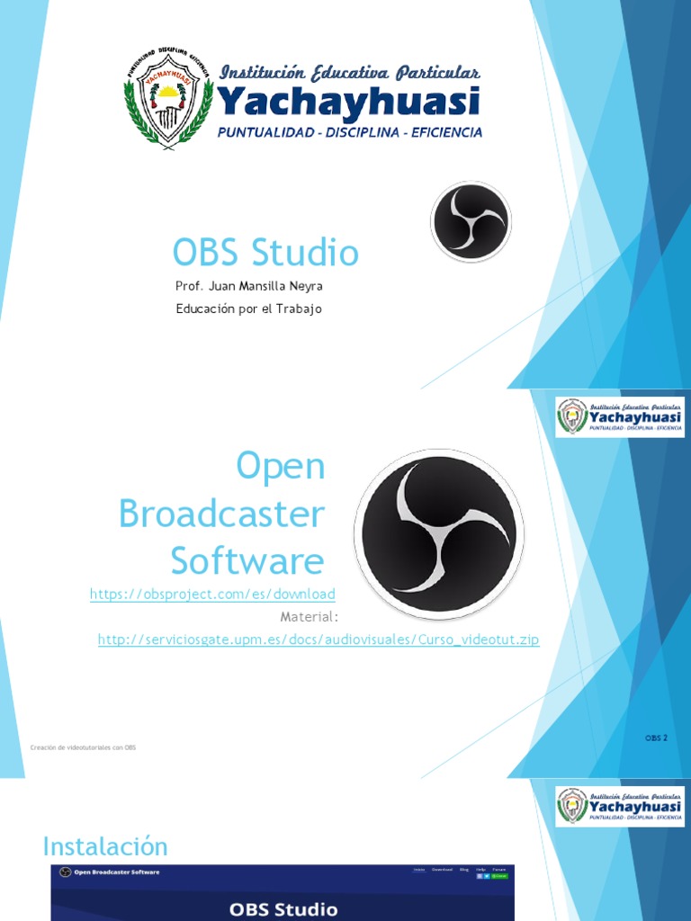 Manual de OBS Studio | PDF | Micrófono | Cuadros por segundo