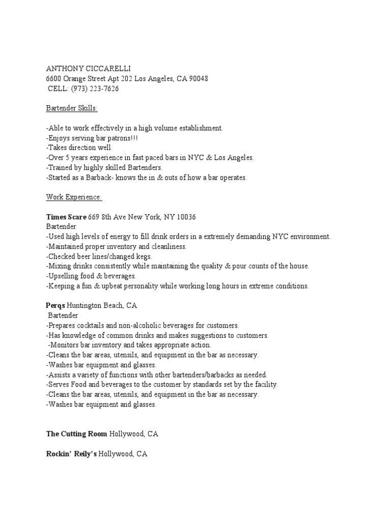 AnthonyCiccarelliBarResume-2 (Dragged) | PDF