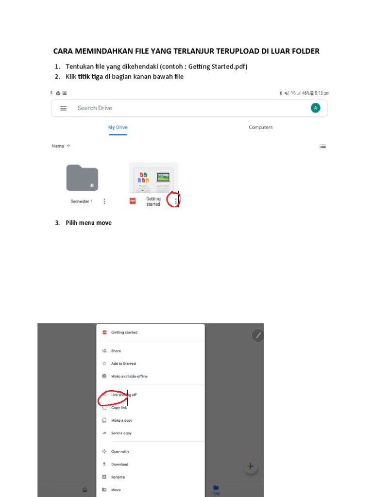 Cara Memindahkan Files | PDF