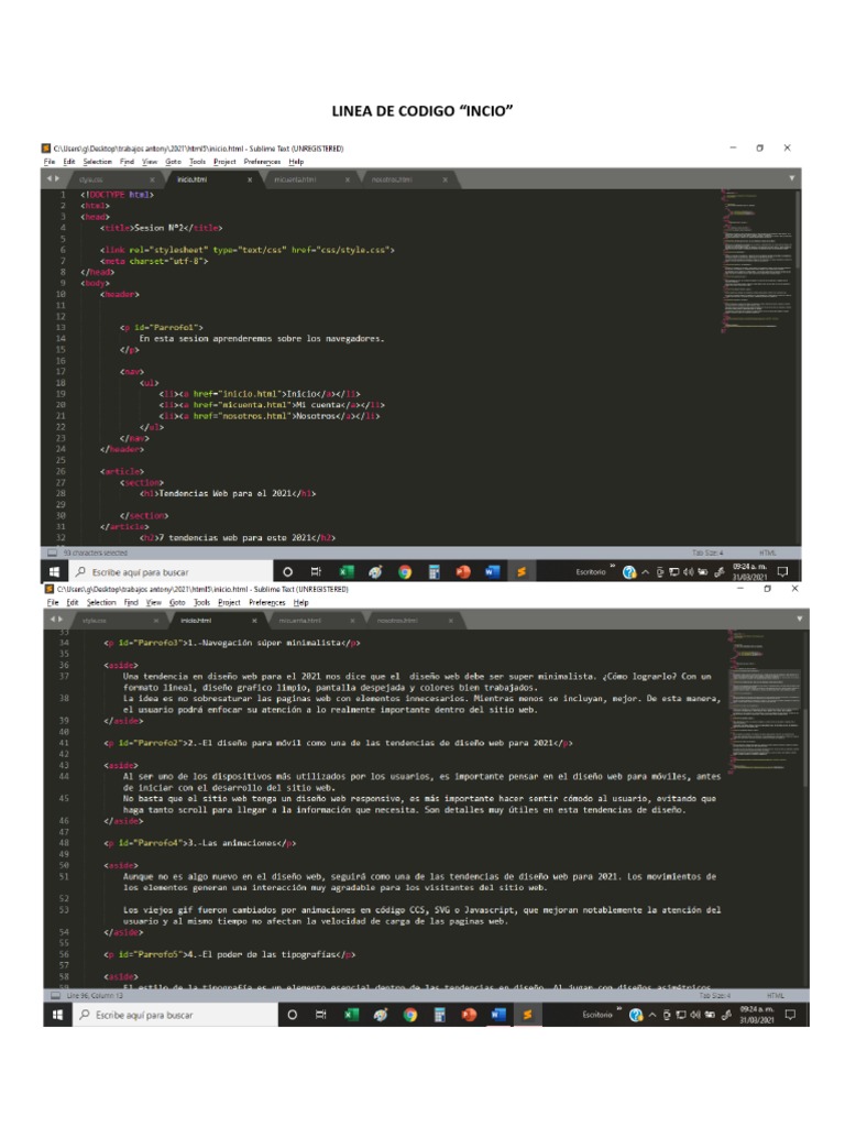 Linea de Codigo Html5 | PDF