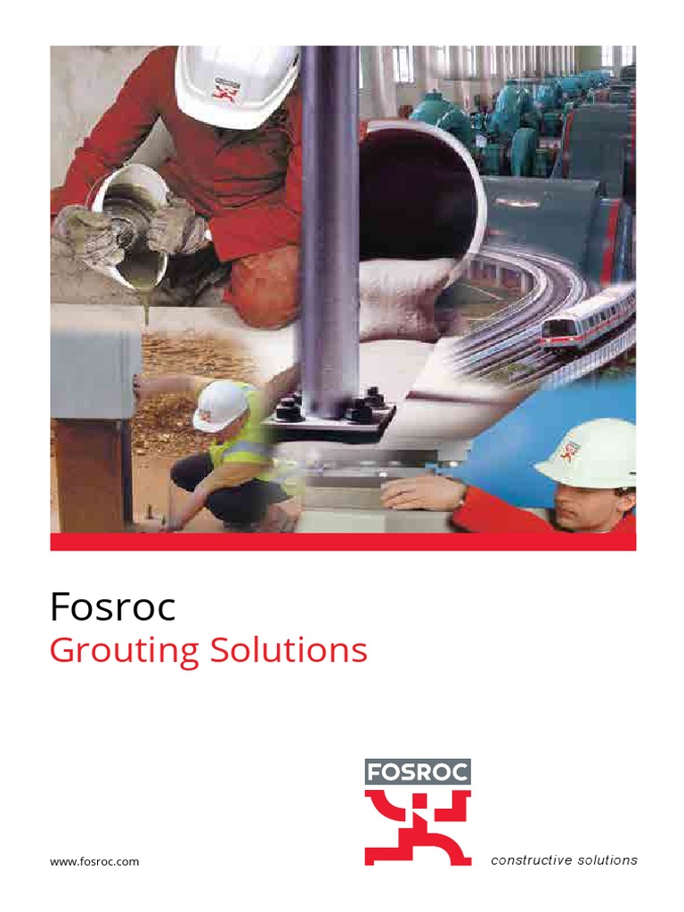 Fosroc India Grout Brochure | PDF | Prestressed Concrete | Precast Concrete