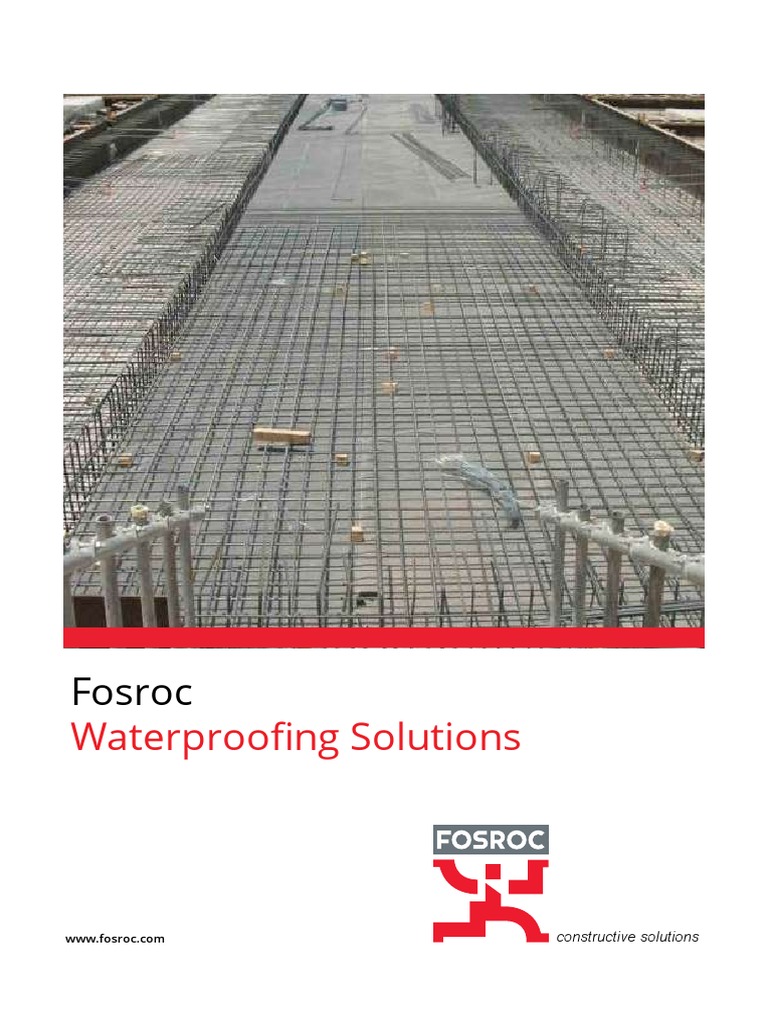 Fosroc: Waterproofing Solutions | PDF | Adhesive | Concrete