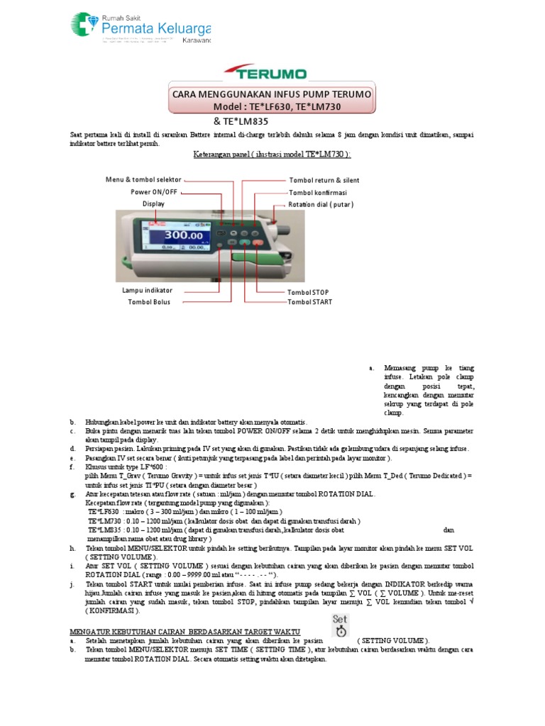 SOP Infuse Pump Global Pump | PDF