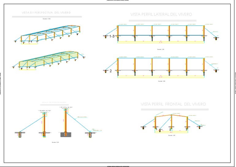 Detalle de Estructuras de Vivero Forestal | PDF
