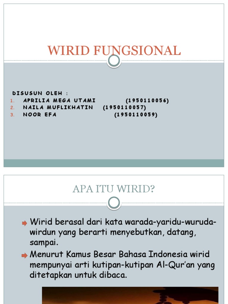 Wirid Fungsional | PDF | Pengembangan Diri | Agama & Spiritualitas