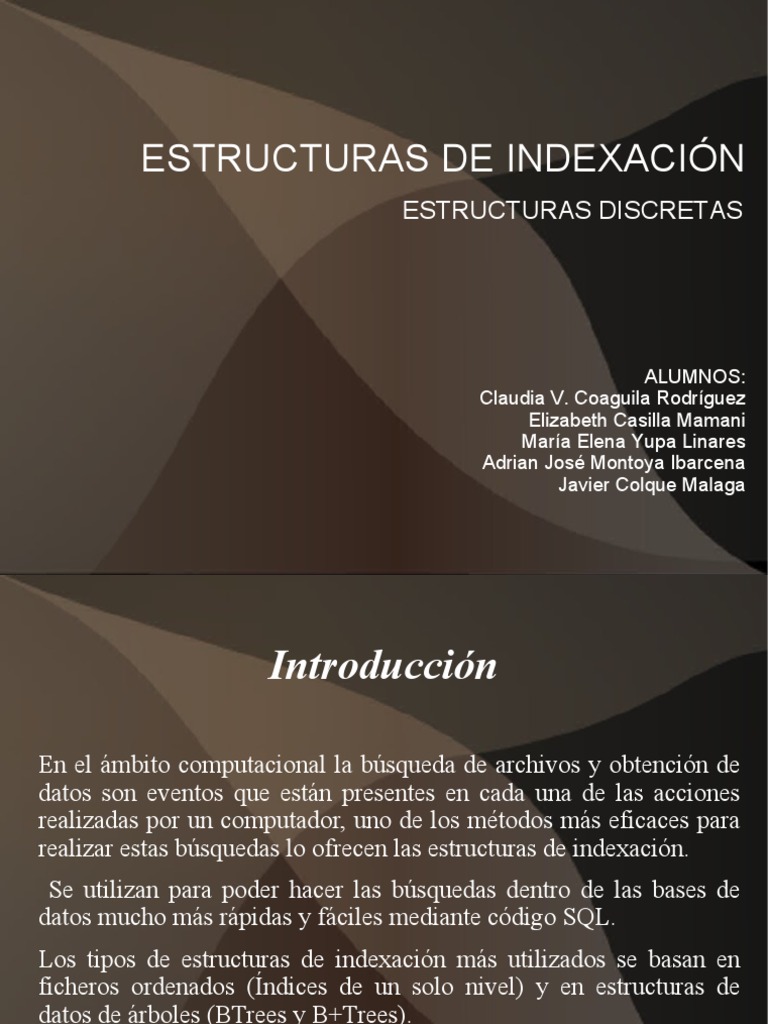 Estructuras de Indexacion | PDF | Datos de computadora | Recuperación ...