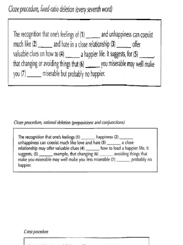 Cloze Procedure | PDF