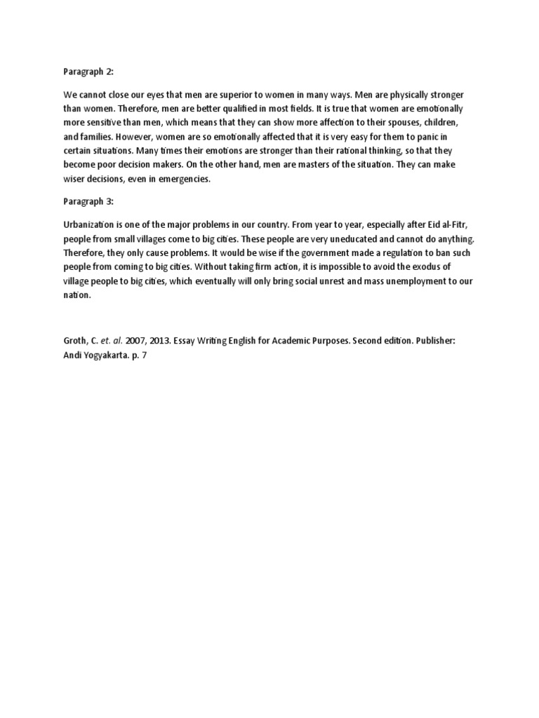 EAP Assignment Paragraph | PDF