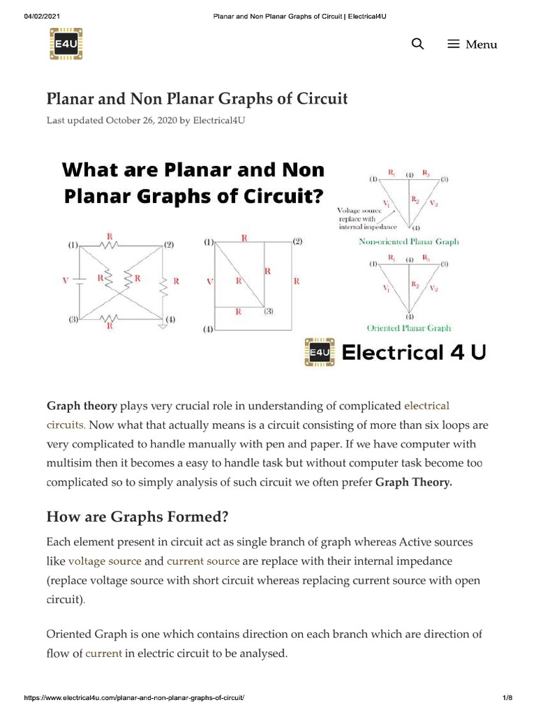 04.1 Planar and Non Planar Graphs of Circuit | PDF