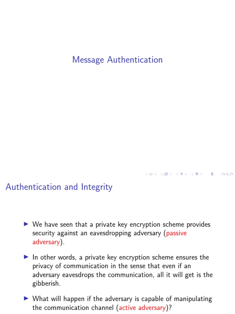 Message Authentication | Download Free PDF | Crime Prevention ...
