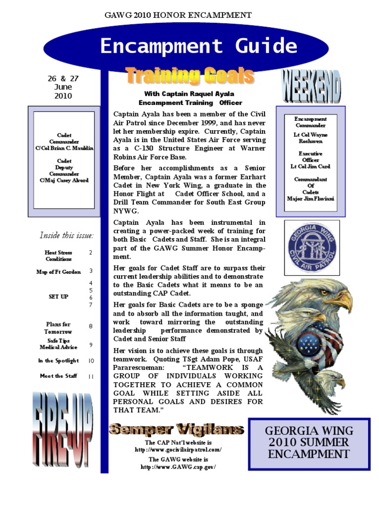 Georgia Wing Encampment I - 2010 | PDF | Military | Armed Conflict