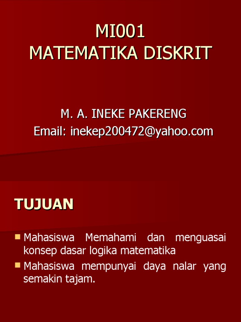 Materi 01 - Matdis | PDF