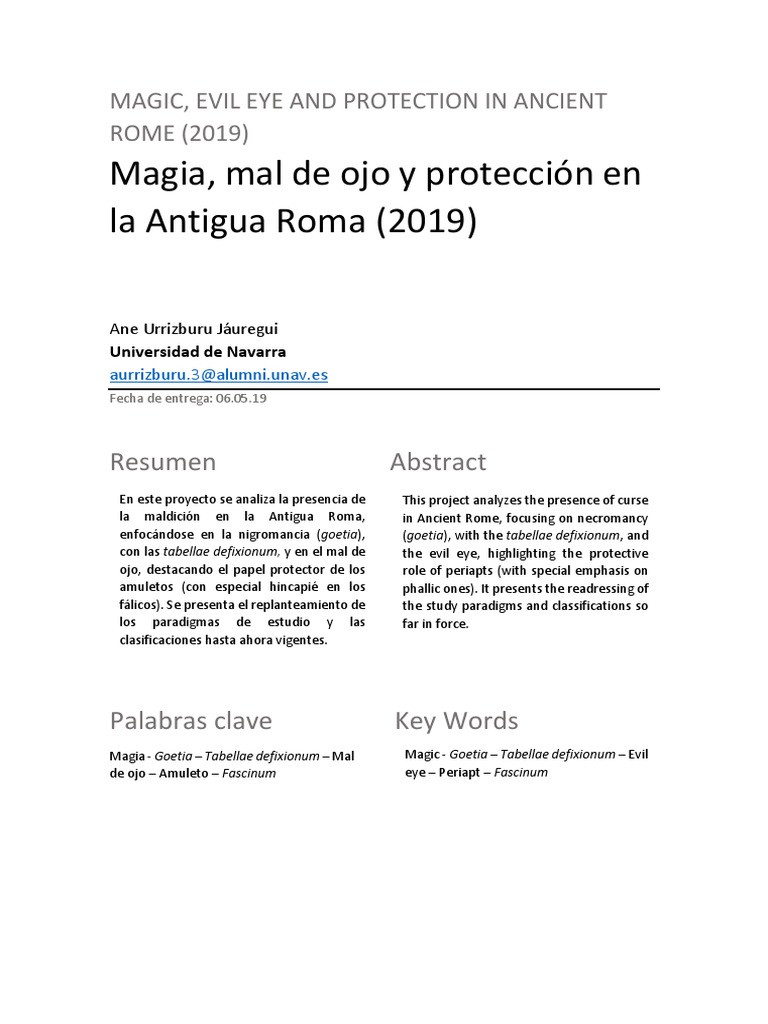 Magia Mal de Ojo y Proteccion en La Anti | PDF | Supersticiones ...