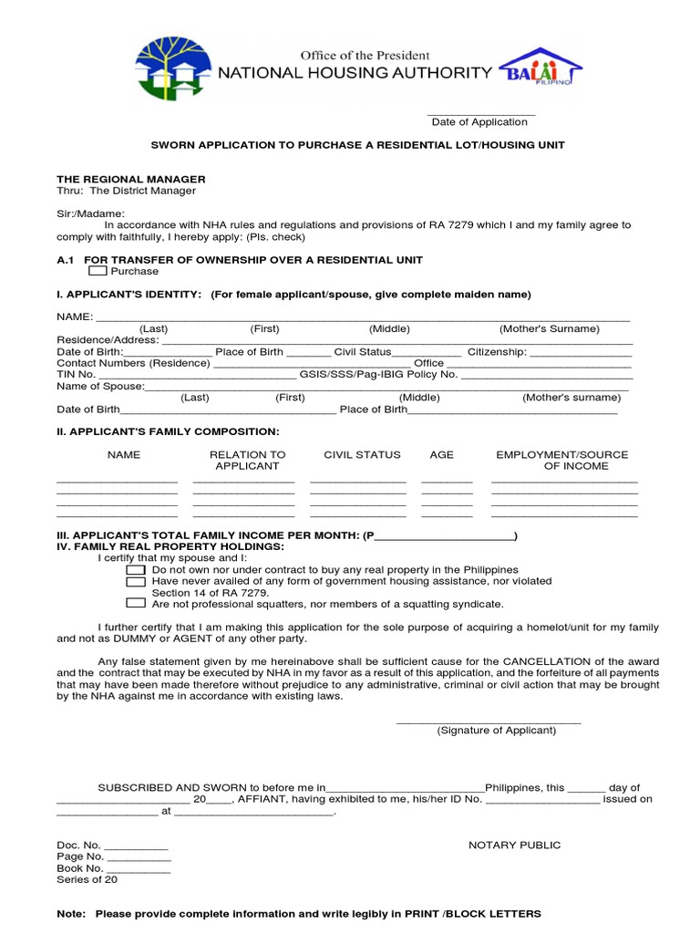 Sworn Application Form NEW FORM | PDF | Common Law | Government