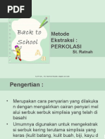 Metode dan Prinsip Perkolasi dalam Ekstraksi | PDF