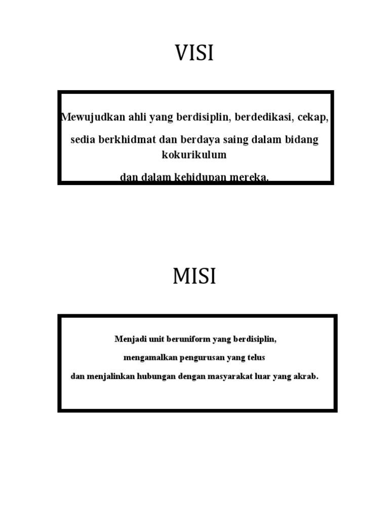Visi, Misi, Perlembagaan PBSM | PDF