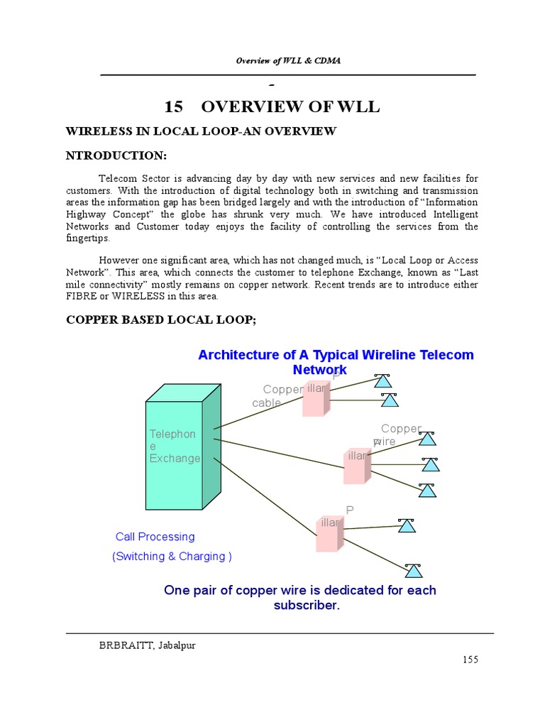 15.overview of WLL & CDMA | Download Free PDF | 3 G | Radio Technology