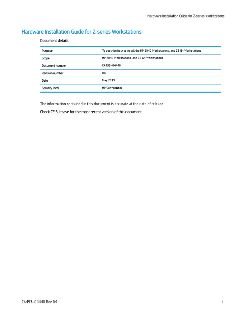 HP SMS Prod Pro Print Server HW Installation Guide For Z-Series Workstations | PDF | Ip Address ...