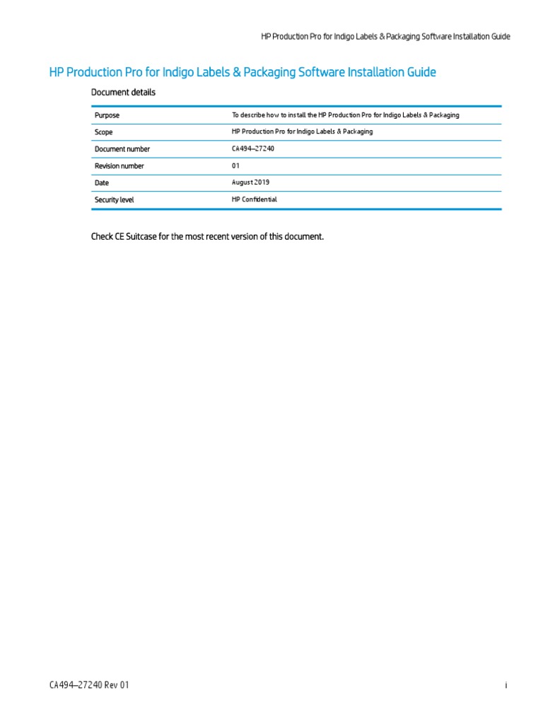 HP Production Pro For Indigo Labels & Packaging Software Installation ...