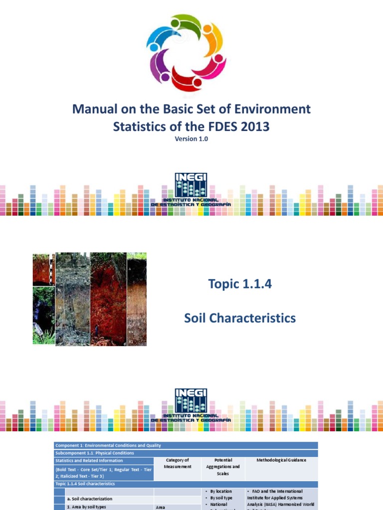 Manual on the Basic Set of Environment Statistics of the FDES 2013: Soil Characteristics | PDF ...