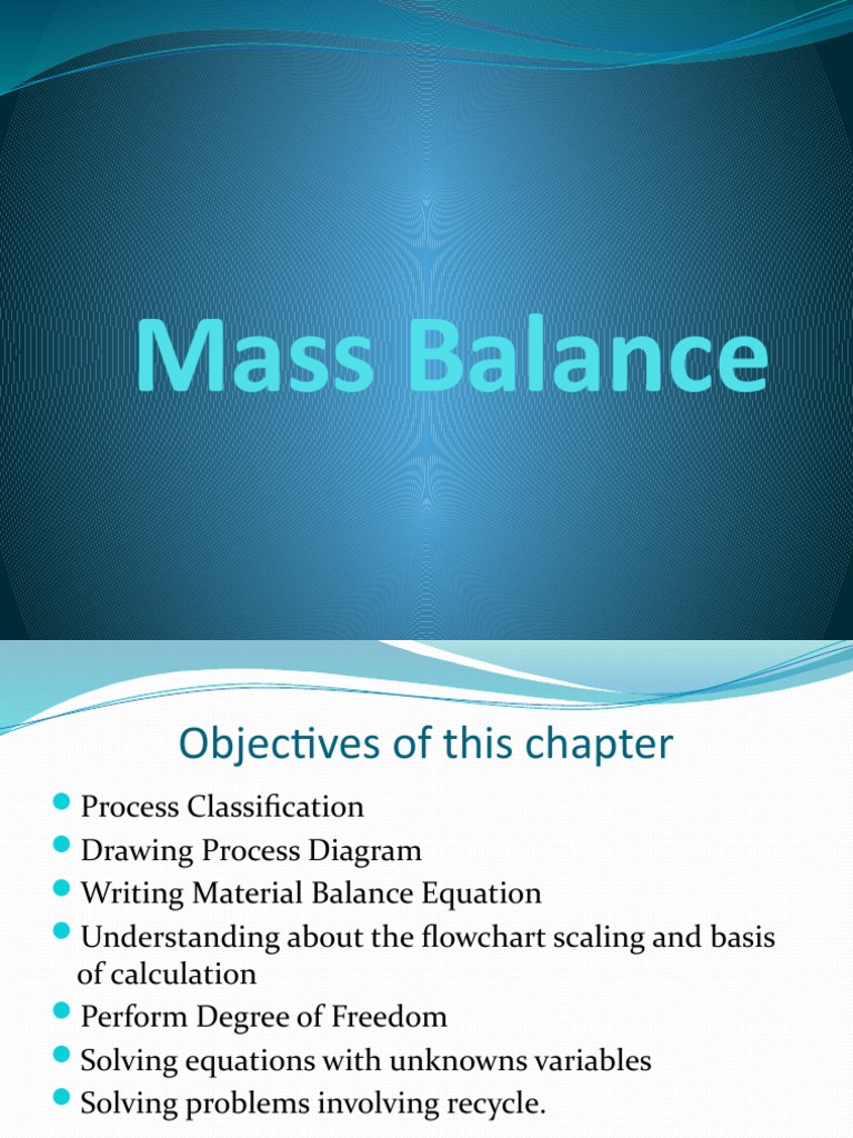 Chap 2 Material Balance Non-Reactive System | PDF | Mole (Unit ...