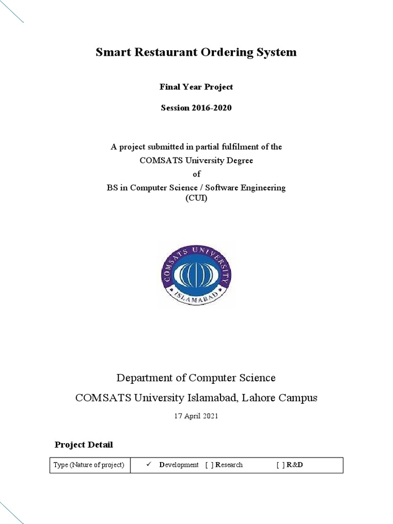 CS18 - Smart Restaurant Ordering System | PDF | Menu | Use Case