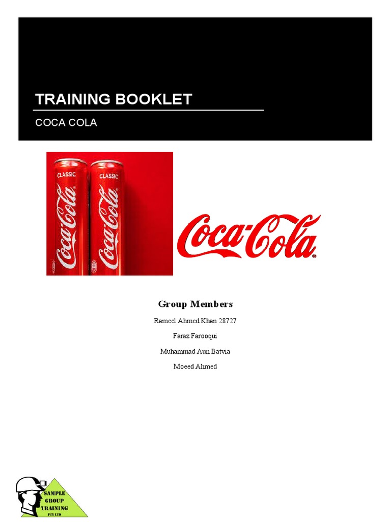 Coca Cola Training Booklet | PDF | Validity (Statistics) | Performance ...