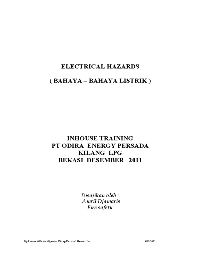 Electrical Hazards | PDF