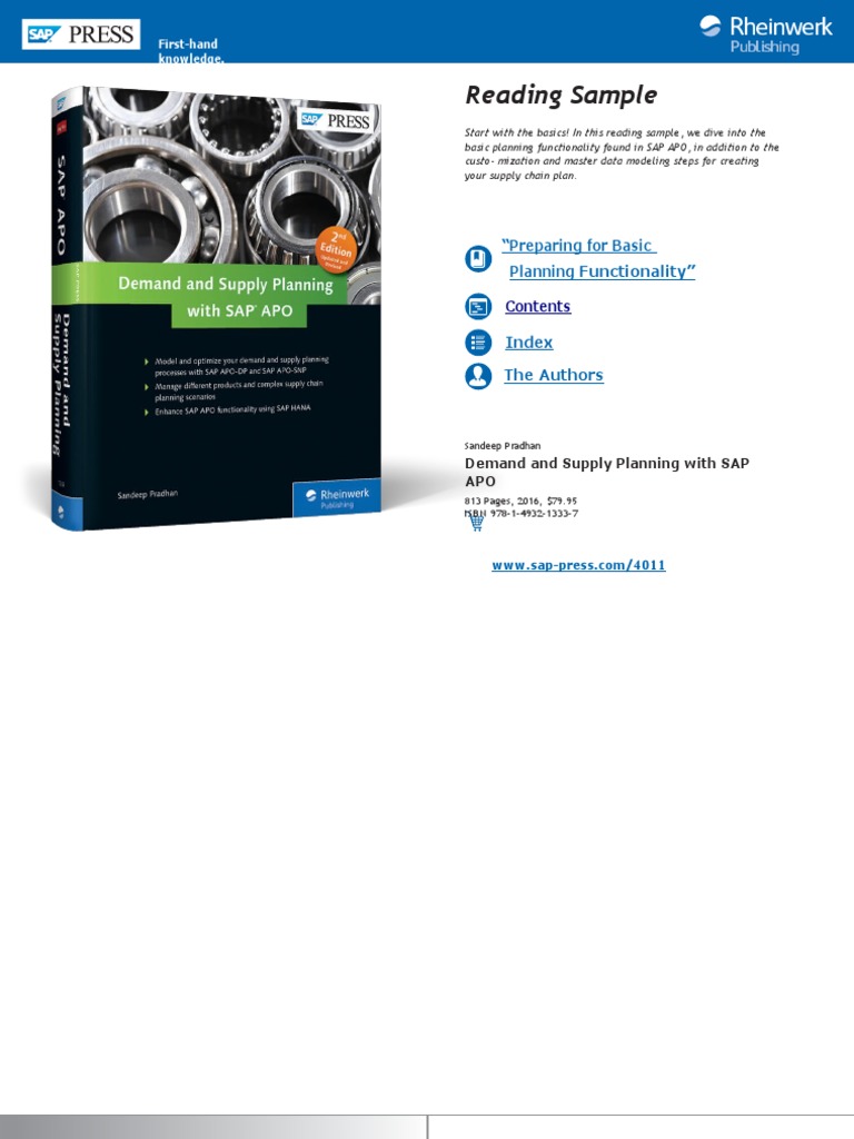 Sap Apo DP Cycle | PDF | Forecasting | Supply Chain