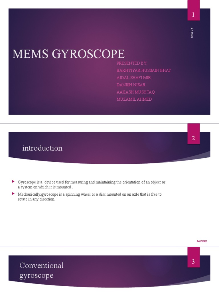 MEMS Gyroscopes: Tiny Sensors with Big Impact | PDF | Gyroscope ...