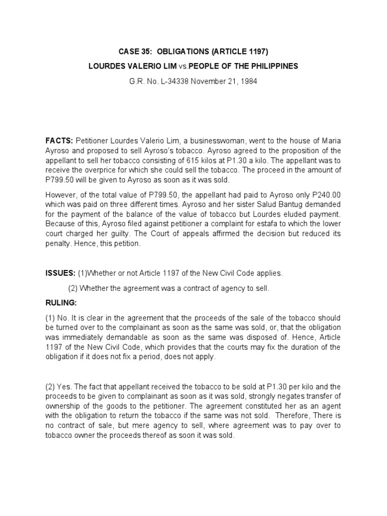 (Lim VS People of The Philippines) | PDF