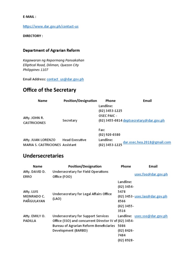 Dar Directory | PDF | Office Work | Telecommunications