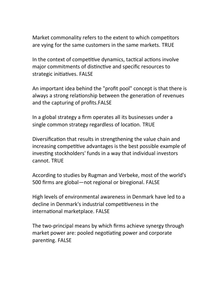 Competitive Dynamics Theory | PDF