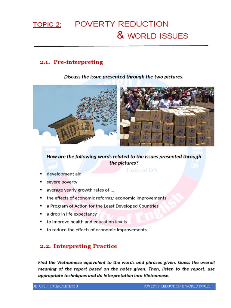 U2 - PD3 - PovertyReductionWorld Issues-đã chuyển đổi | PDF | Aids ...