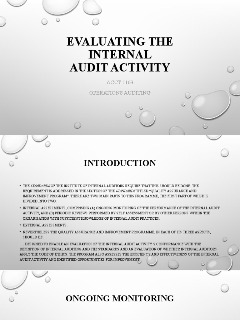 Evaluating The Internal Control | PDF | Internal Audit | Audit