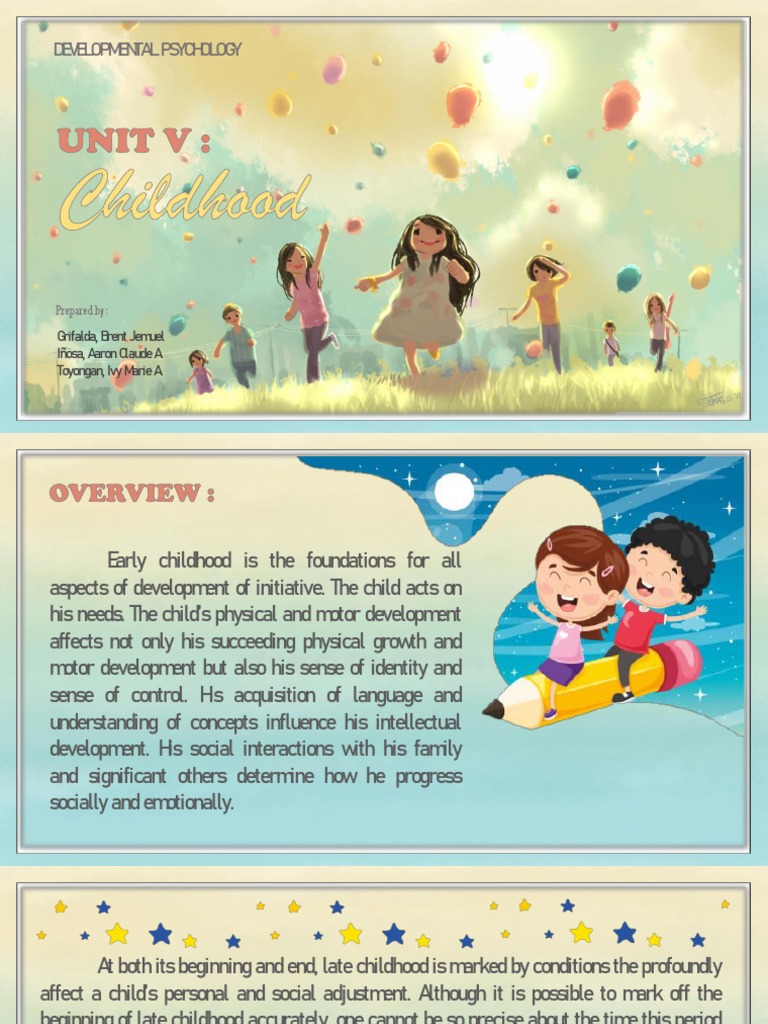 Developmental Psychology UNIT 5 BSP1 2 | PDF | Childhood | Child ...