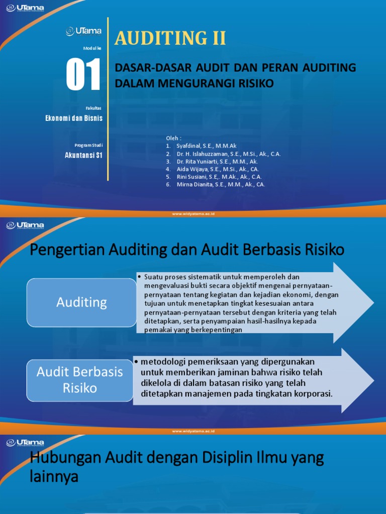 Dasar-Dasar Audit Dan Peran Auditing Dalam Mengurangi Risiko | PDF ...