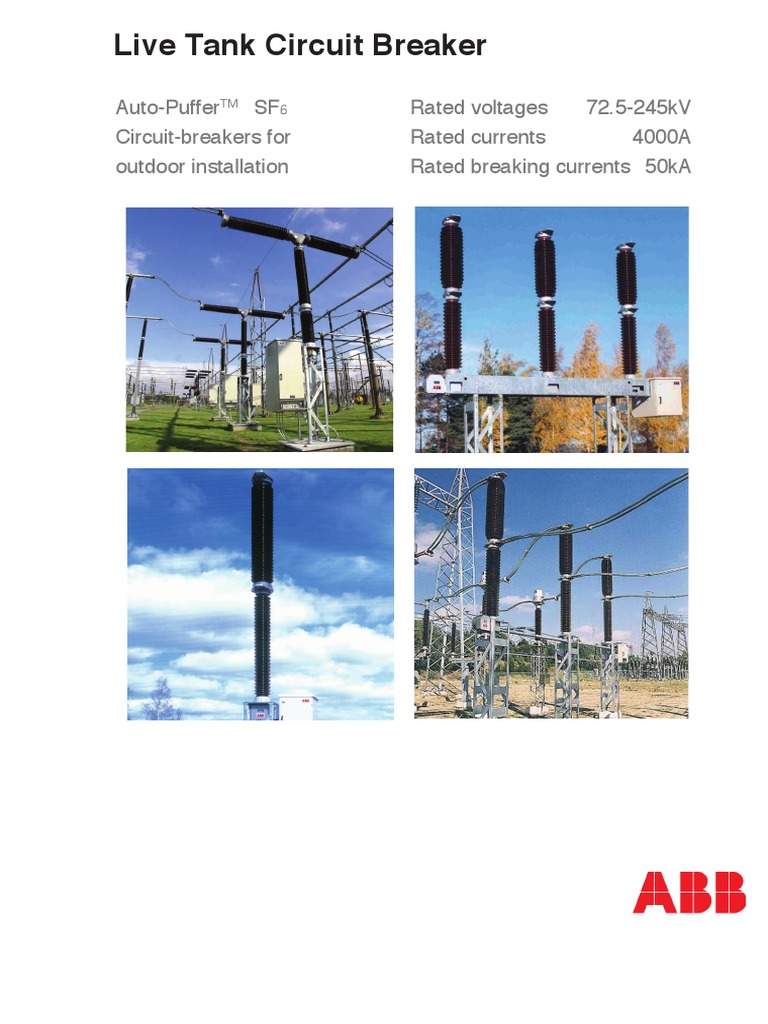 Live Tank Circuit Breaker | PDF | Insulator (Electricity) | Electrical ...