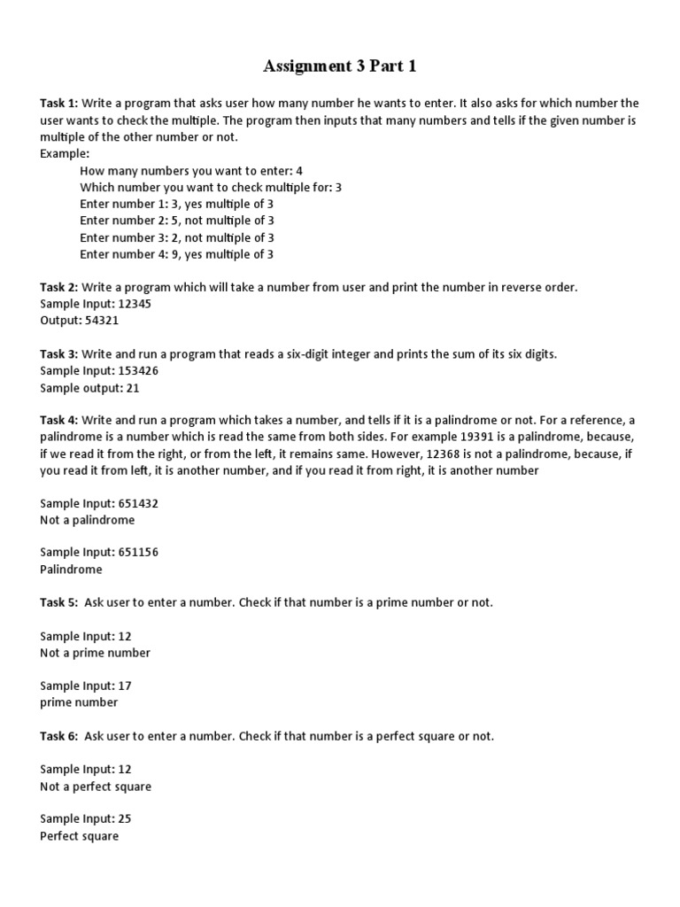 Assignment 3 Part 1 | PDF | Numbers | Prime Number