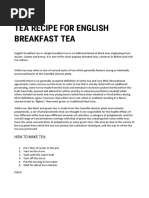 Tea Making Flowchart in 6 Steps | PDF