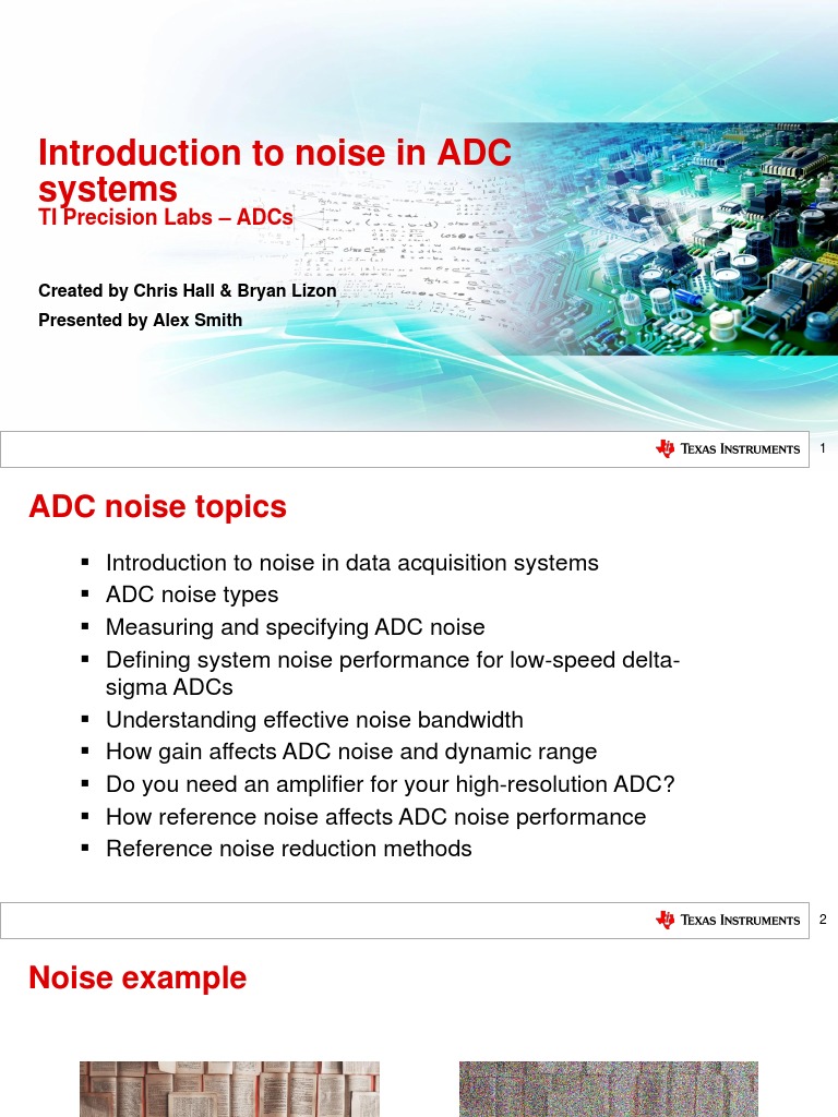 Introduction To Noise in Adc Systems: Ti Precision Labs - Adcs | PDF ...